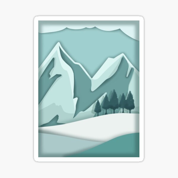 "Iceberg" Sticker for Sale by Minanami | Redbubble