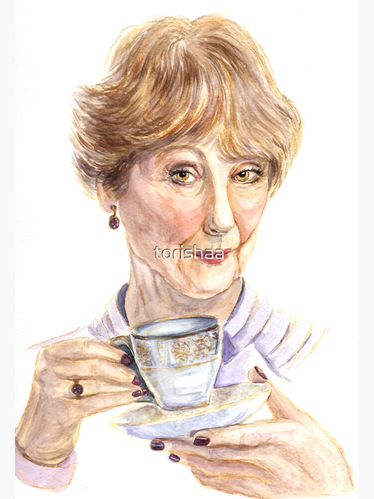 "Original watercolor illustration - Mrs. Hudson" Sticker by torishaa ...