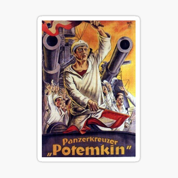 "The Battleship Potemkin Movie Poster" Sticker for Sale by ...