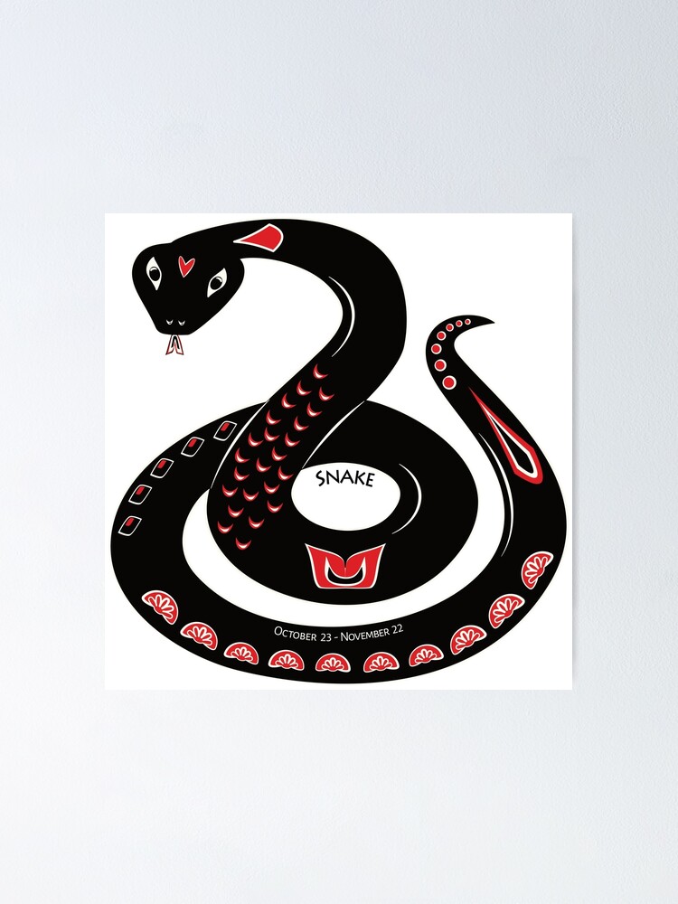 "SNAKE - Native American Totem, Zodiac Spirit Animal Sign " Poster by ...