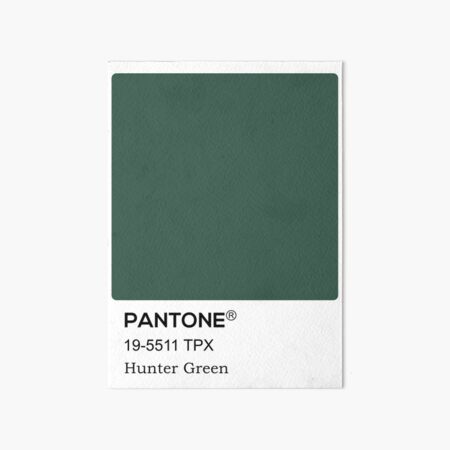 "PANTONE Hunter Green" Art Board Print for Sale by dgpatel | Redbubble