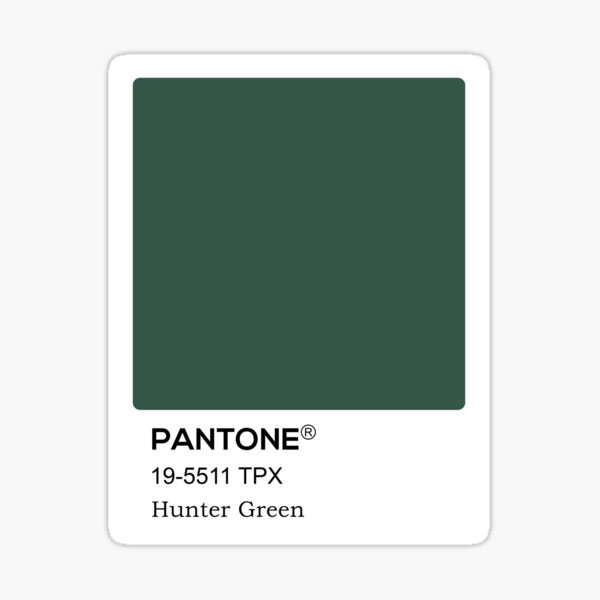 "PANTONE Hunter Green" Sticker for Sale by dgpatel | Redbubble