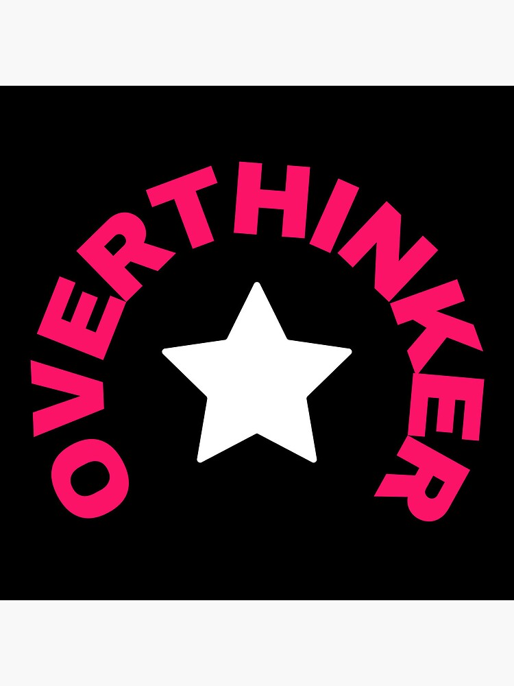 "Neon Pink Overthinker Design" Poster by PrintKitty | Redbubble