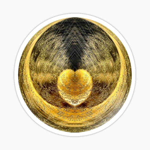 "Metaverse Millionaire Liquid Gold Sacred Geometry 3D " Sticker for ...