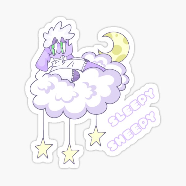 "Sleepy Sheepy Lammy HTF" Sticker for Sale by Wholegrainpork | Redbubble