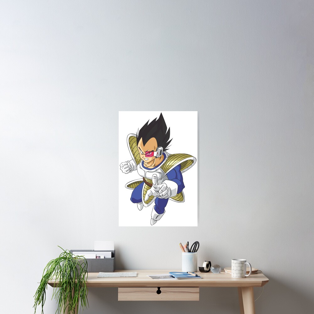 "Vegeta Saiyan Arm and Scouter" Poster by AlbDesign | Redbubble