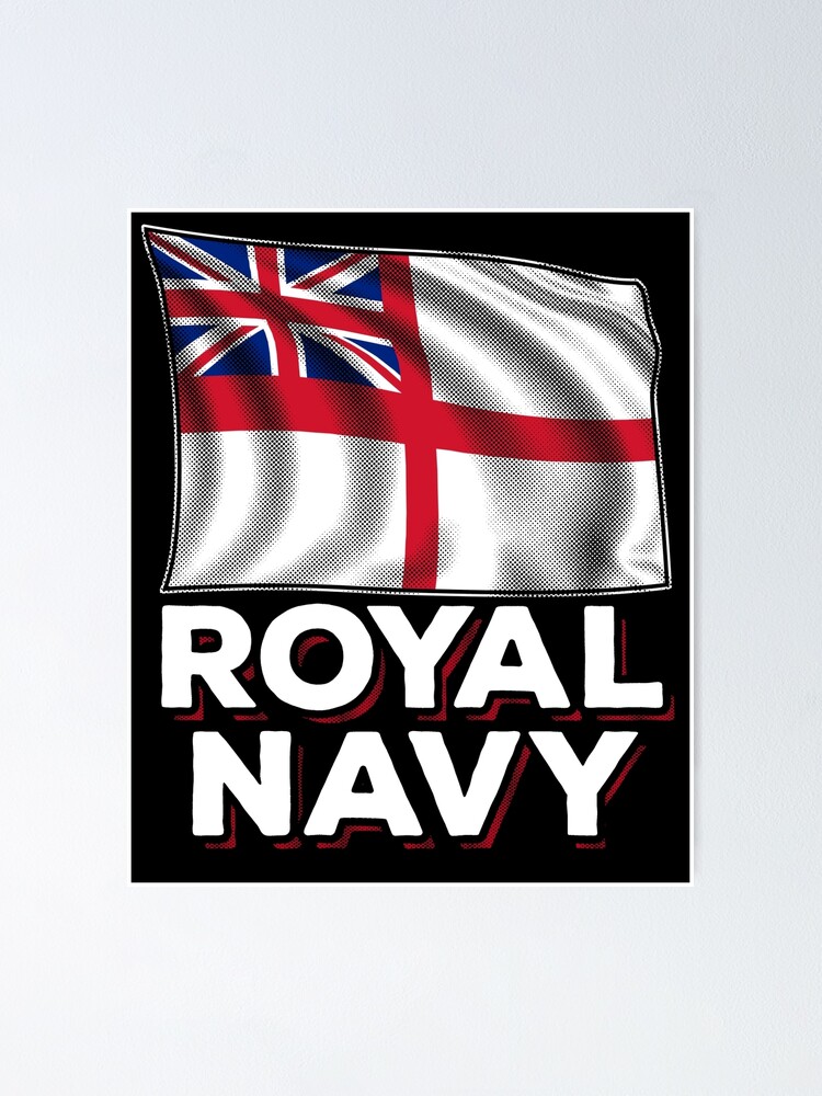 "Royal Navy Flag Royal Ensign Great Britain" Poster by BossyBrit ...