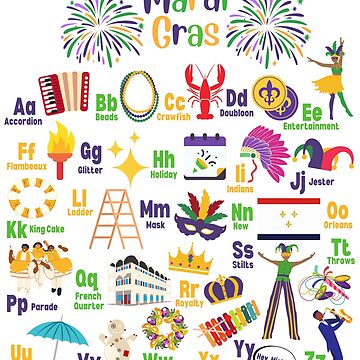 "Mardi Gras Alphabet, Celebrate Mardi Gras, Mardi Gras for Kids, Mardi ...