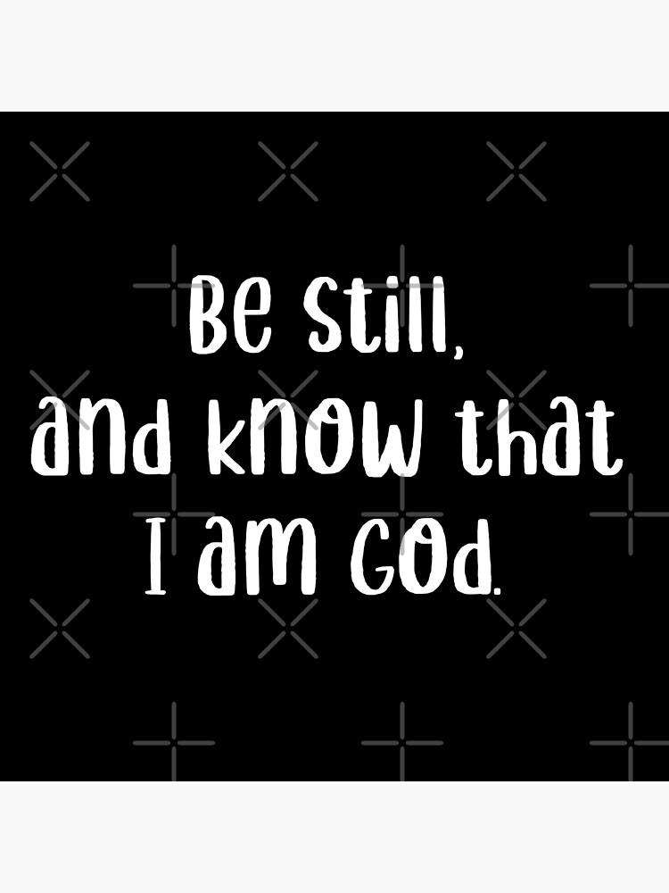 Lámina metálica «Estad quietos y sabed que yo soy Dios Versículo ...