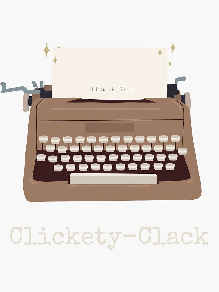 "Clickety-Clack" Sticker by Prints-by-J | Redbubble