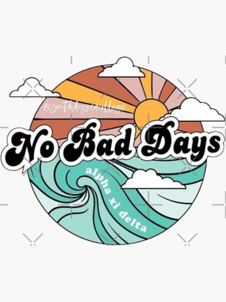 "No Bad Days" Sticker by zuhakhan | Redbubble