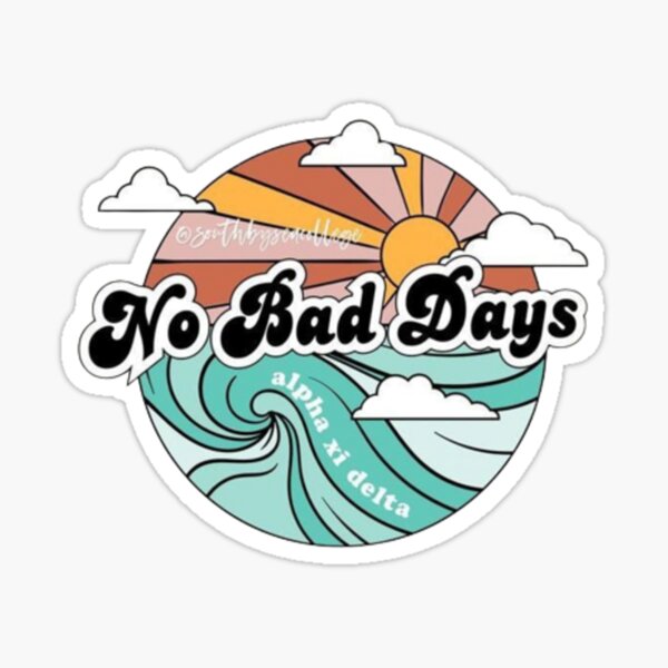"No Bad Days" Sticker by zuhakhan | Redbubble