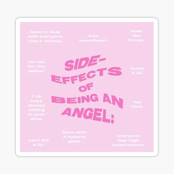 "angel side effects" Sticker for Sale by am124 | Redbubble