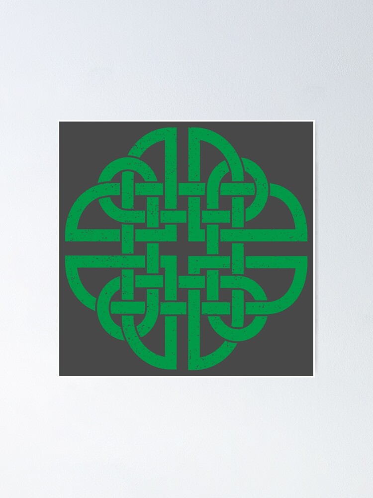 Póster «Escudo de nudo celta vintage - Día de San Patricio» de skauff ...