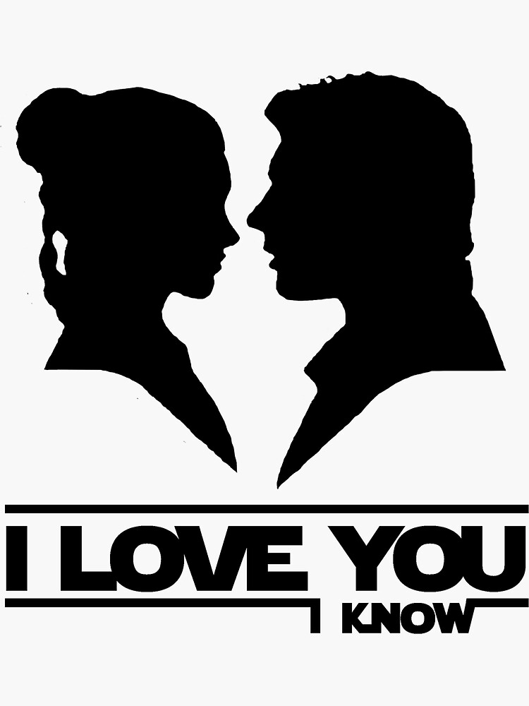 "I Love You / I Know" Sticker for Sale by deusxmachina | Redbubble