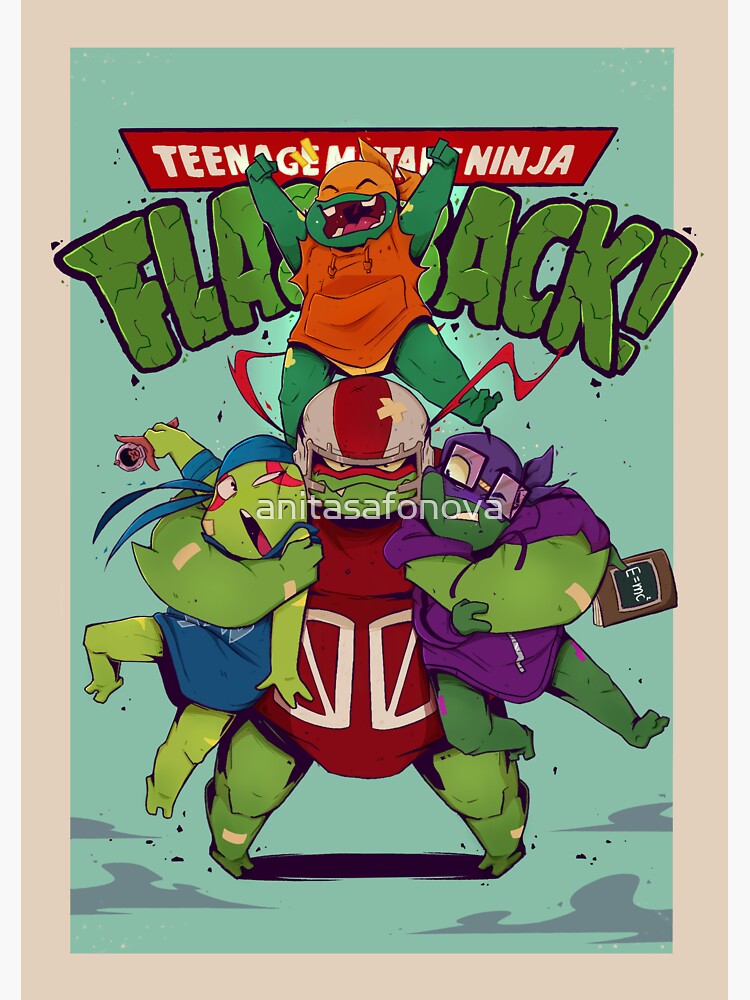 "Teenage Mutant Ninja Flashback!" Sticker for Sale by anitasafonova ...