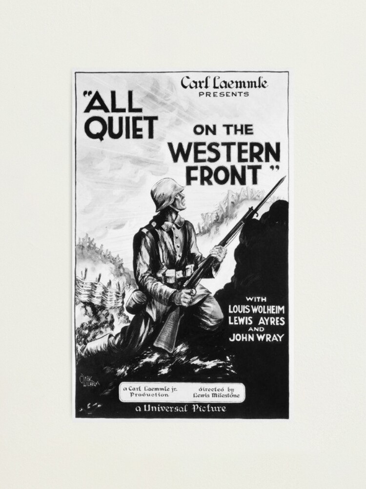 "All Quiet on the Western Front Movie Poster" Photographic Print for ...