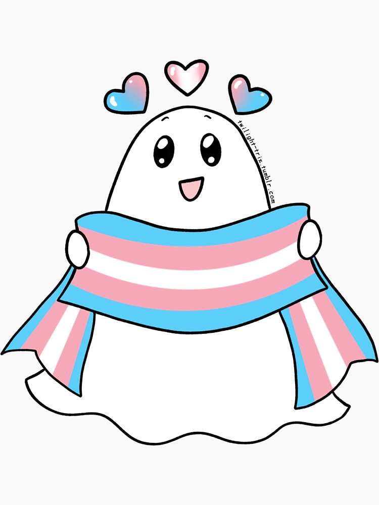 "Trans Ghost" Sticker for Sale by twilight-trix | Redbubble