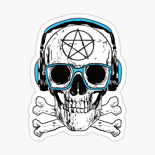 "SKULL BEATS" Sticker by chaoskandy | Redbubble
