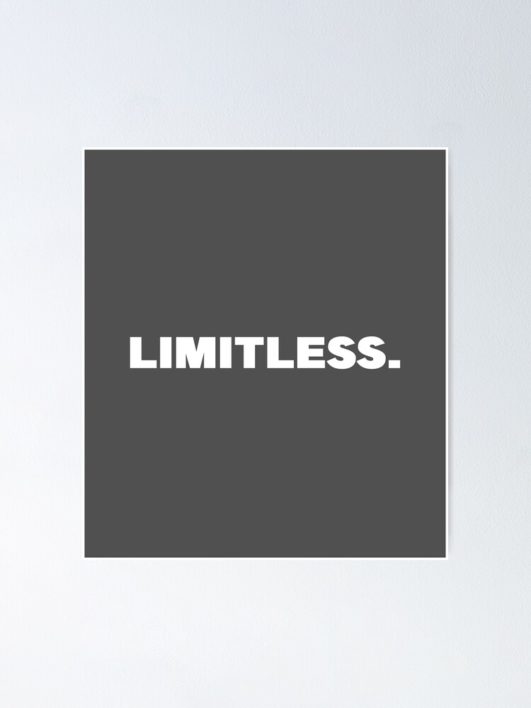 "Limitless One Word Quote" Poster for Sale by American-usa | Redbubble