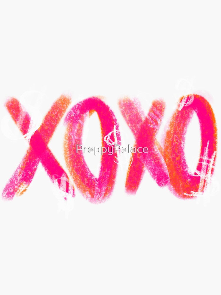 Xoxo Logo Tumblr Orange And Pink XOXO " Sticker For Sale By
