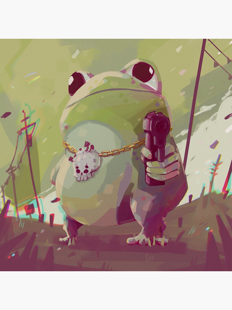 "Frog Mobster" Sticker for Sale by slurrped | Redbubble