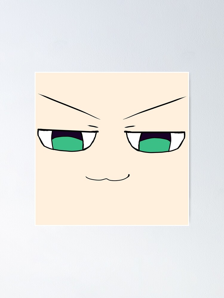 "Kawaii Anime Smug Face" Poster for Sale by Nyamelon | Redbubble
