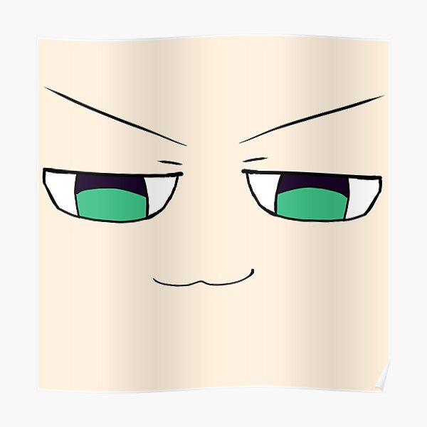 "Kawaii Anime Smug Face" Poster for Sale by Nyamelon | Redbubble