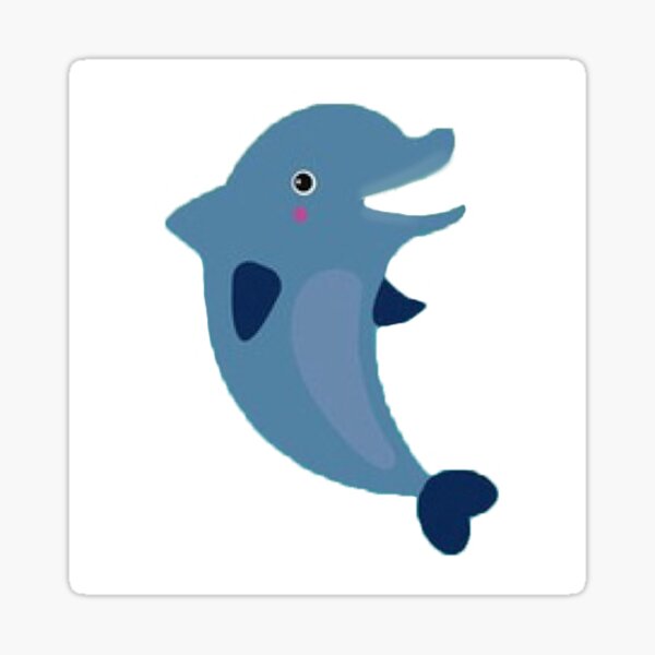 "Blue Dolphin" Sticker by Luna0Designs | Redbubble