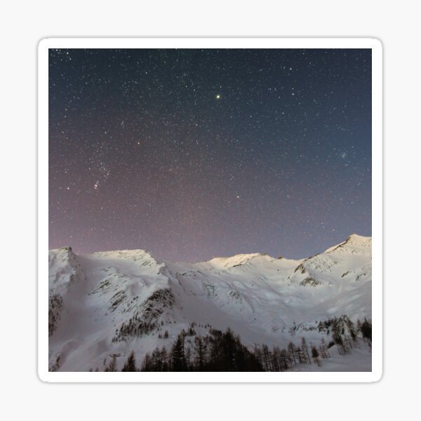 "Snowy Mountain View" Sticker for Sale by CristianCutus | Redbubble