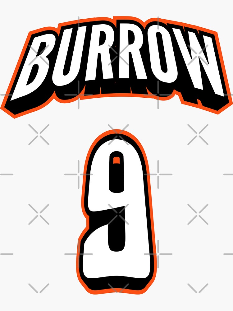 "Joe Burrow 9 - Cincinnati Bengals design" Sticker for Sale by ...