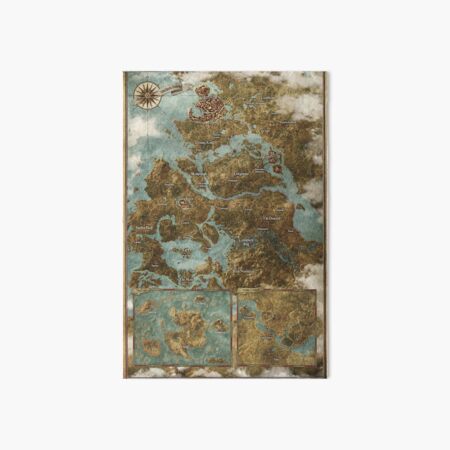 "The Witcher 3 Map" Art Board Print by Mr-Zero | Redbubble