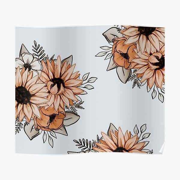 "Boho sunflowers" Poster for Sale by ashli-d23 | Redbubble