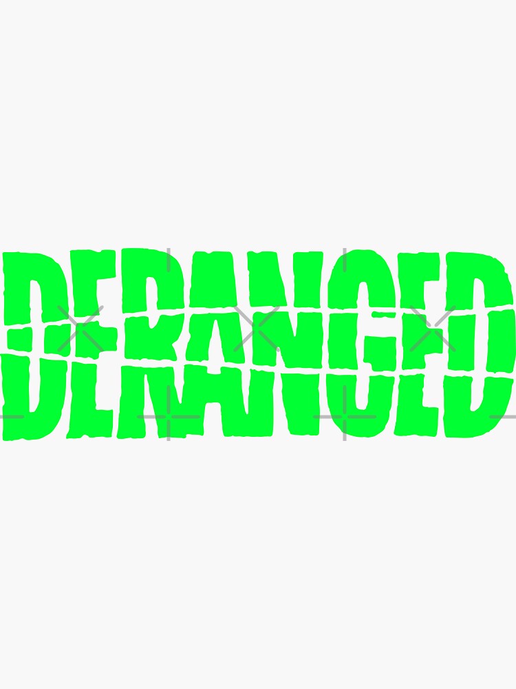 "Deranged - Movie Title Art" Sticker by UnearthlyShop | Redbubble