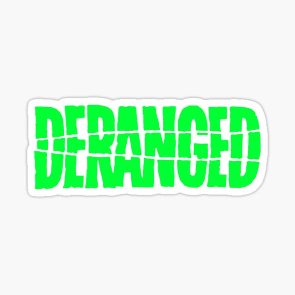 "Deranged - Movie Title Art" Sticker by UnearthlyShop | Redbubble