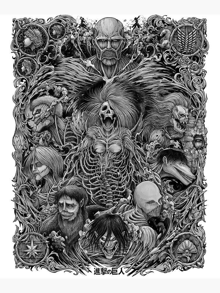 "AOT The nine titans," Poster by MADI4BSNS | Redbubble