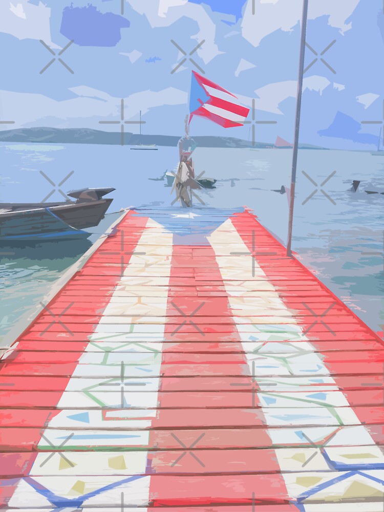 "Puerto Rico - Muelle de la Libertad - Boqueron - Dock" Sticker for ...