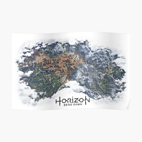 "Horizon Zero Dawn Map" Poster for Sale by Mr-Zero | Redbubble