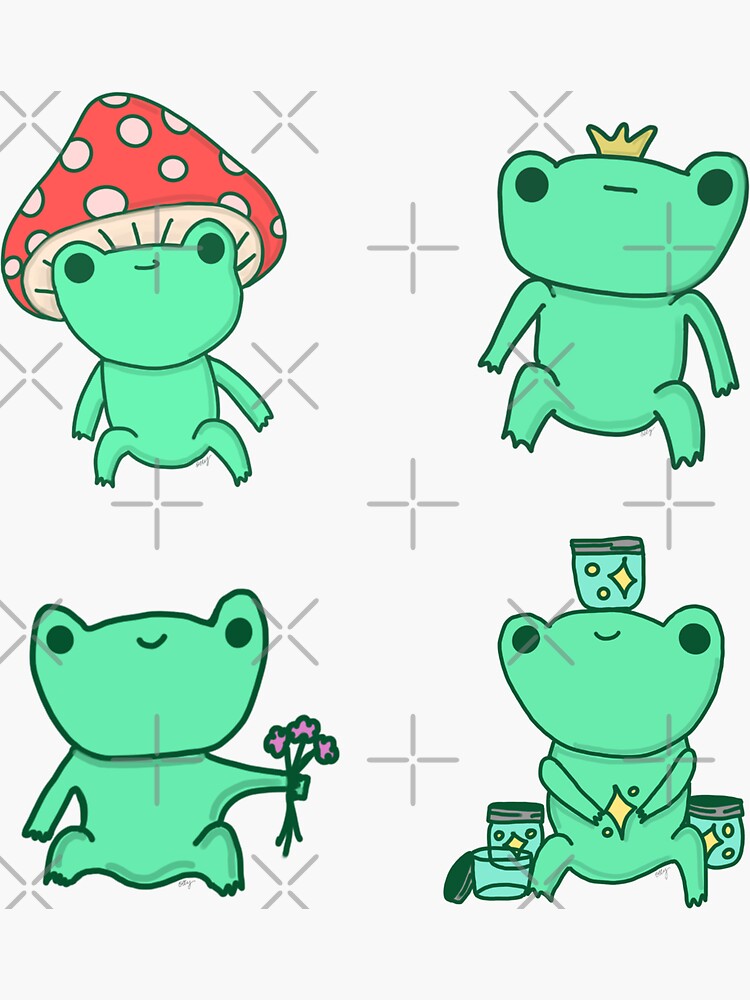 "cottagecore frogs" Sticker by ollynbobby | Redbubble