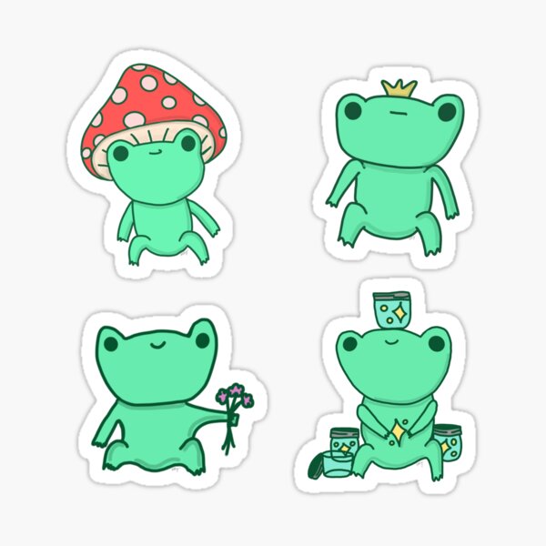 "cottagecore frogs" Sticker by ollynbobby | Redbubble