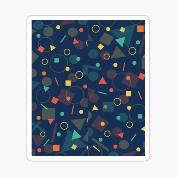 "geometric shapes" Sticker for Sale by aninhaDESIGN | Redbubble