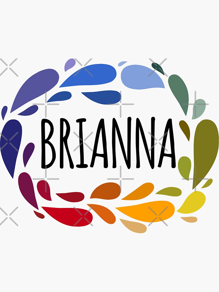 Pegatina «Brianna Nombre Lindo regalo colorido llamado Brianna» de ...