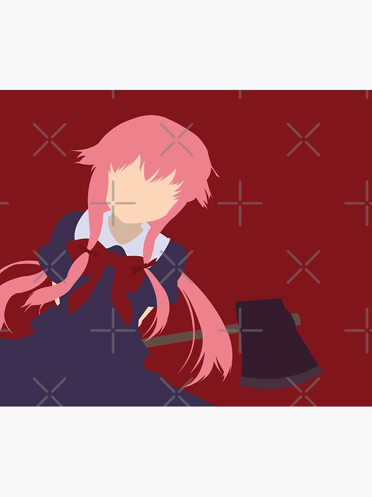 "Yuno Gasai Mirai Nikki" Sticker by ArtAndDesignA | Redbubble