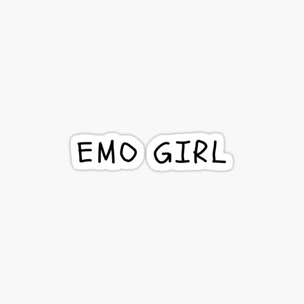"EMO GIRL" Sticker by SimplyPrintable | Redbubble