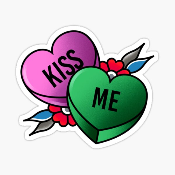 "KISS ME" Sticker for Sale by Bauod13 | Redbubble