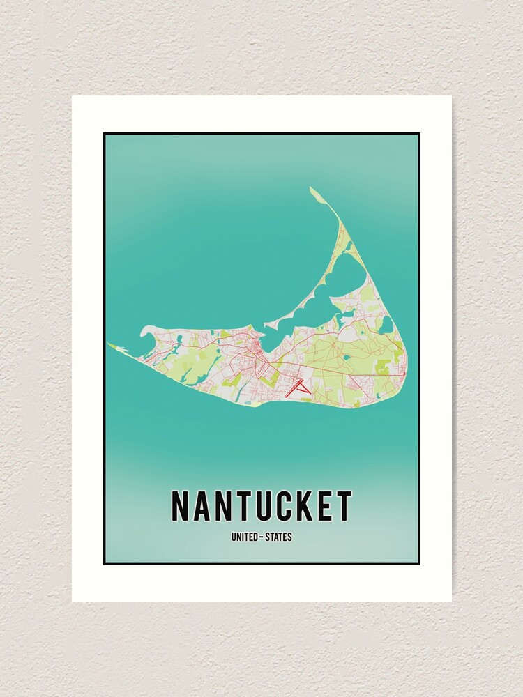 "Printable Nantucket map" Art Print for Sale by PostersProf1 | Redbubble