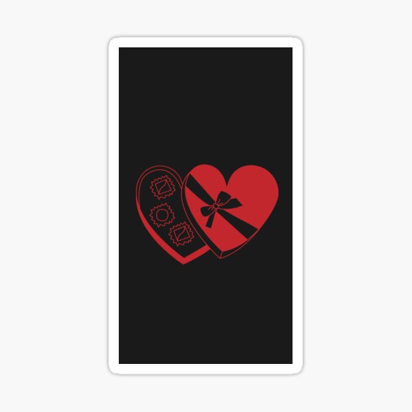 "Heart red&black" Sticker for Sale by Ortodox1 | Redbubble