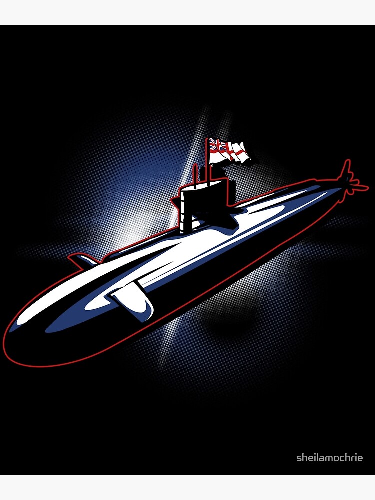 "British UK Royal Navy Nuclear Submarine Ensign Flag" Photographic ...