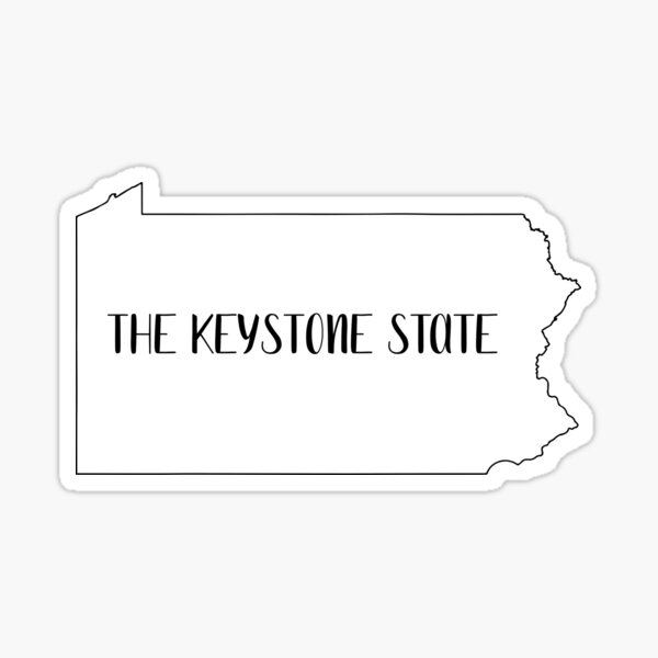 "Pennsylvania state outline - The Keystone State" Sticker by J---store ...