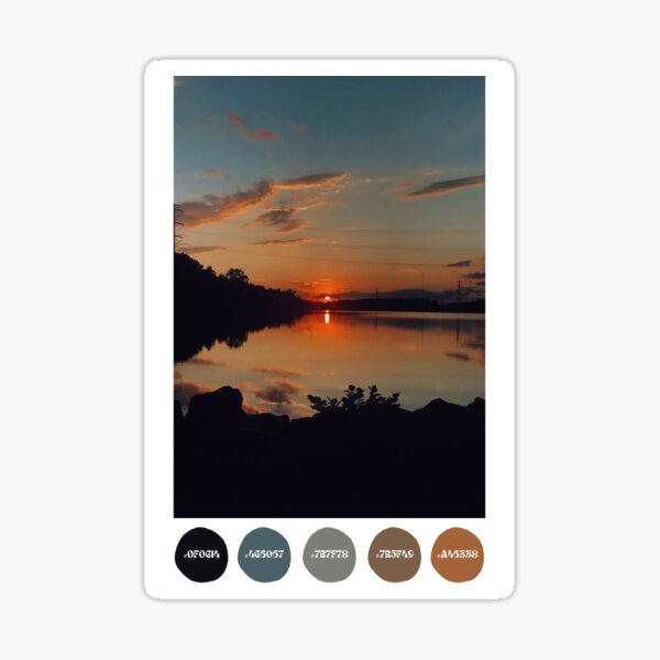 "Autumn Sunset Color Palette [Dots]" Sticker by tessiaphoto | Redbubble